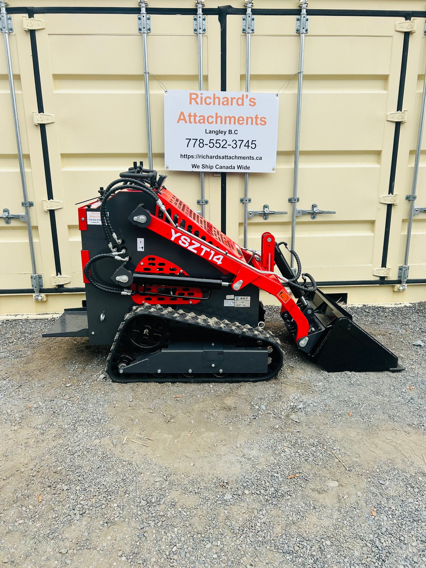 New YSZT14 17 Hp Tracked Mini Compact Track Loader / Skid Steer Loader ...